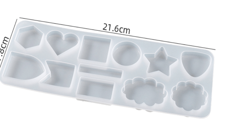 Molde rectangular con 12 figuras pequeñas 21.6cm x7.8cm x 0.8cm 757 ...