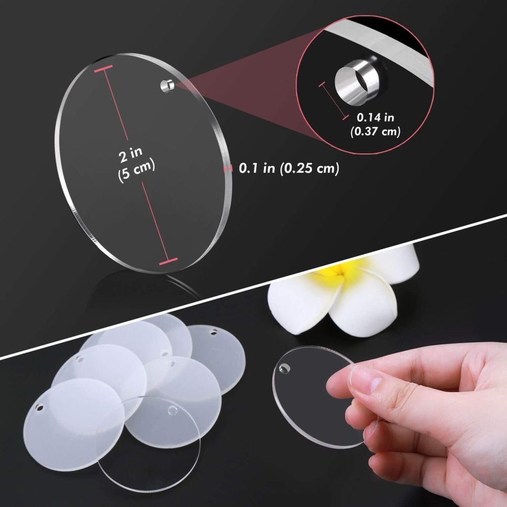 Set de 50 acrílicos circulares de 5cm de diámetros 811 – Art and Glitter